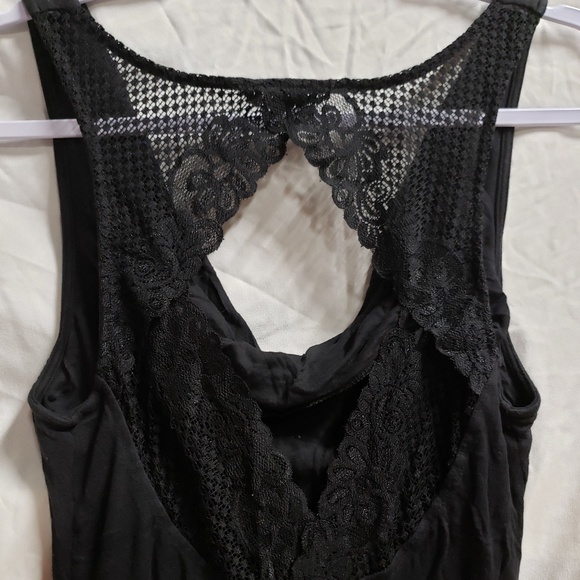 Tops | Sexy Lacey Back Drape Front Neckline Small | Poshmark